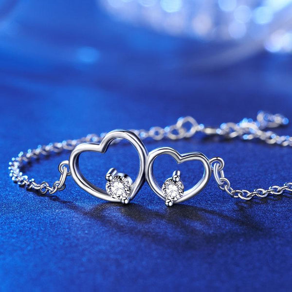 Double Heart Bracelet – Sunflower Jewels
