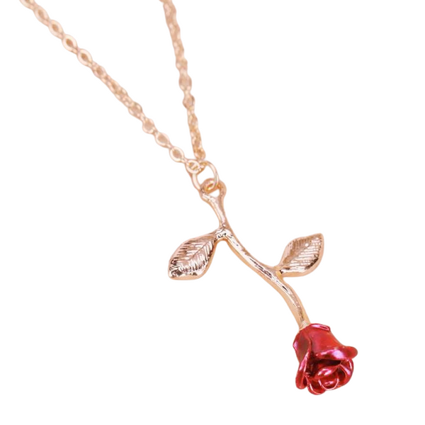 Red Rose Necklace – Sunflower Jewels