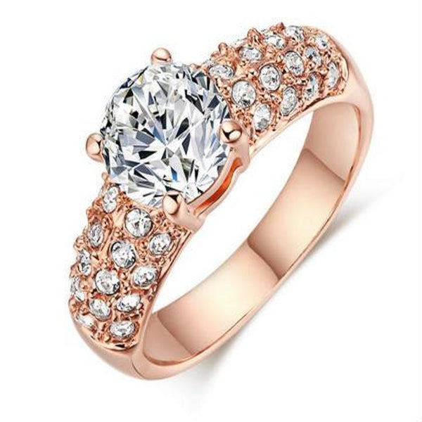 "My Queen" Rose Gold Ring – Sunflower Jewels
